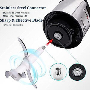 Food Chopper Electric LINKChef, 2L Meat Grinder Electric Food Processor Chopper 250W with Stainless Steel Bowl and 4-Bi Blades for Meat, Fruits, Vegetables, Baby Food, Nuts, Salad