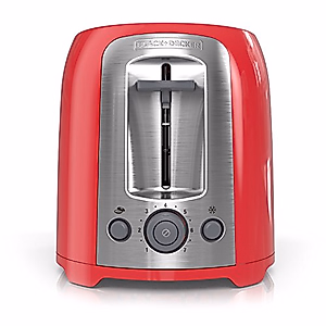 BLACK+DECKER 2-Slice Toaster, Red, TR1278RM