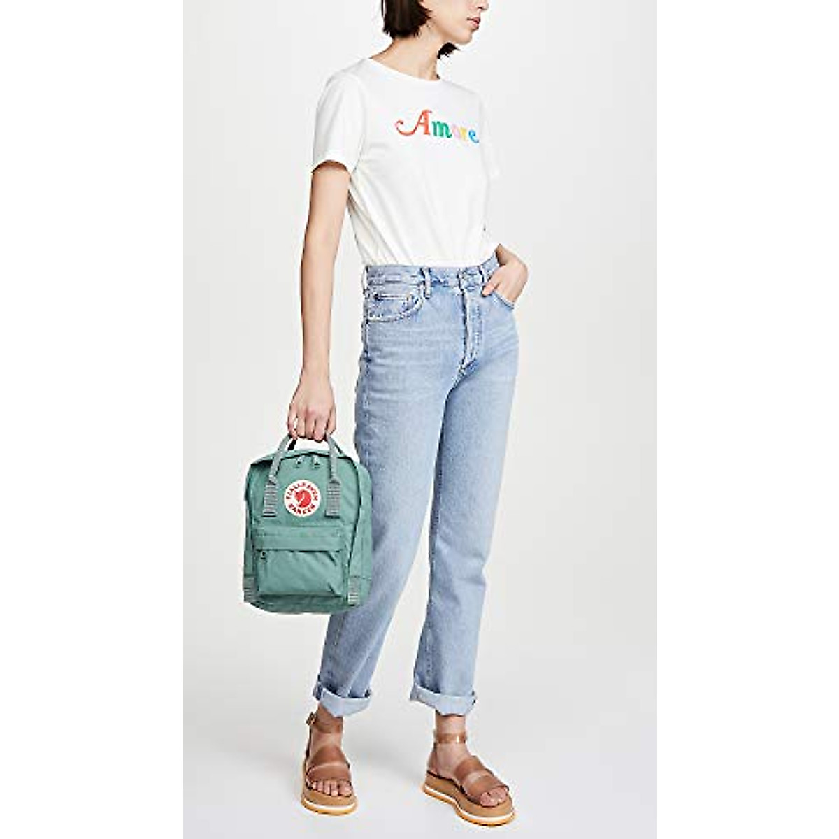 Fjallraven Women's Kanken Mini Backpack, Frost Green, One Size