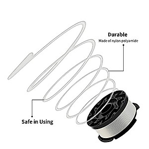 Generep Weed Eater Spool for Black and Decker AF-100,30 Feet/0.065 Inches Line String Trimmer Autofeed System Replacement Spool (8 Spool,2 Cap,2 Spring)