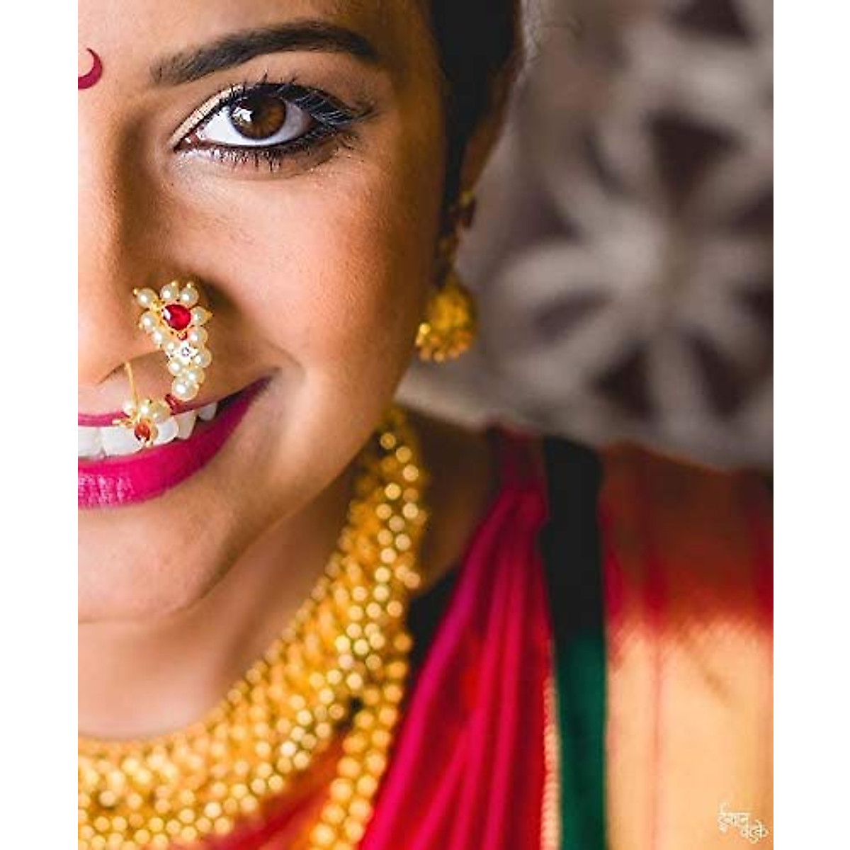 Best Deals Small maharashtrian Nath Adjustable Clip on Nose Ring Without Piercing for Women