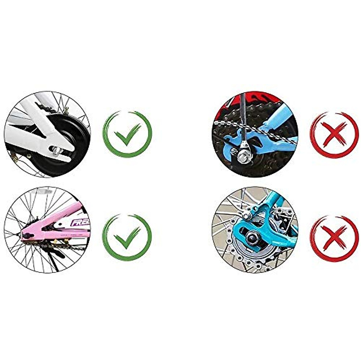 YJIA a Pair of Children's Bicycle Riding Flash Silent Training Wheels, Suitable for 12-20 inch Single Speed Bicycles (Purple)