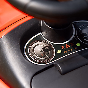 Aosom Kids Ride On Push Car, Foot-to-Floor Walking Sliding Toy Car for Toddler with Working Horn, Music, Headlights and Storage, Red