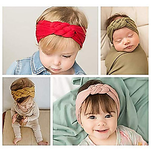 jollybows 20pcs Baby Girls Nylon Headbands Hairband Elastic Turban Hair Accessories for Kids Toddlers Infants