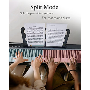 Longeye Piano Keyboard 88 Keys Compact Digital Piano for Beginners with Full Size Semi Weighted Keys, Sustain Pedal, Headphones, Carrying Case (88 Key With Stand, Black)