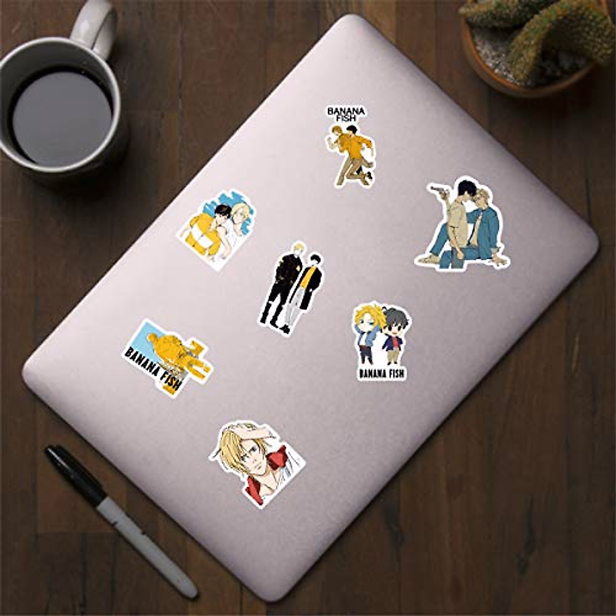 50Pcs Anime Banana Fish Stickers for Car Laptop PVC Backpack Water Bottle Pad Bicycle Waterproof Decal Sticker Kids Toy /Banana Fish