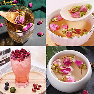 Rose Bud Tea Dried Red Rose,MQUPIN Rose Tea 100% Natural Pure Flower Edible Buds Tea Culinary Food Grade Red Rosebud for Drinking DIY Gift (250g/3Packs)