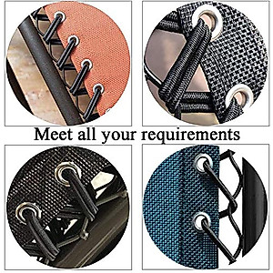 Maius Replacement Cord for Zero Gravity Chair, 4 Pack Universal Replacement Elastic Cords Repair Tool Kit for Sun Loungers, Garden Chairs, Outdoor Recliners, Anti Gravity Chair, Bungee Chairs - Black