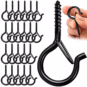 22 PCS Screw in Hooks Outdoor String Lights Safety Screw Hook Ceiling Hooks with Safety Buckle Wall Hangers & Led Lights Hangers for Party and Festival Decorations ging
