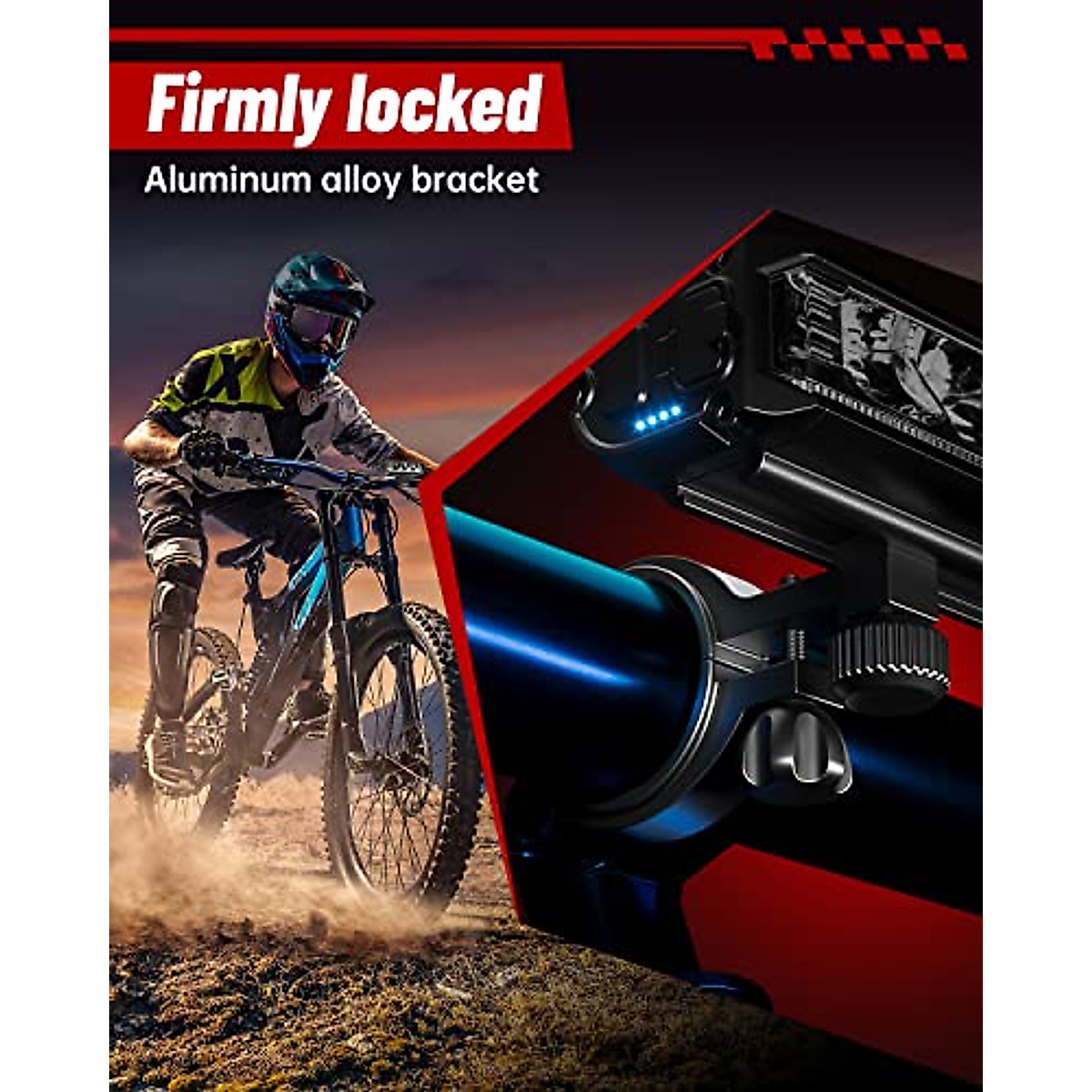 POSUGEAR Bike Lights Accessories for Night Riding, Rechargeable Bicycle Light Front and Back, LED Headlight Tail Rear light Reflectors for Adults Kids Road Mountain Electric Ebike BMX MTB Mini Cycling