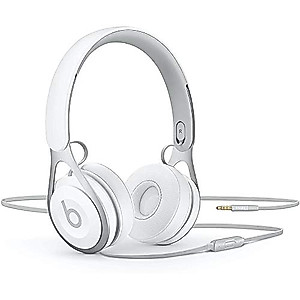 Beats EP Wired On-Ear Headphones - Battery Free for Unlimited Listening, Built in Mic and Controls - White