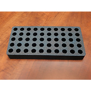 Polar Whale 10 HPLC 4ml Vial Racks Black Foam Storage Rack Organizer Stand Transport Holds 50 Vials Each Fits up to 15mm Diameter Vials