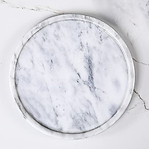 Marble Stone Decorative Tray for Counter Dresser, Nightstand or Desk for kicthen 7.8in