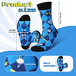 6 Pairs Funny Do Not Disturb I'm Gaming Socks Gamer Cotton Socks Novelty Socks Console Game Printed Christmas Santa Gifts Ideas for Teens, Husband, Boyfriend, Men, Fathers, Grandpas,