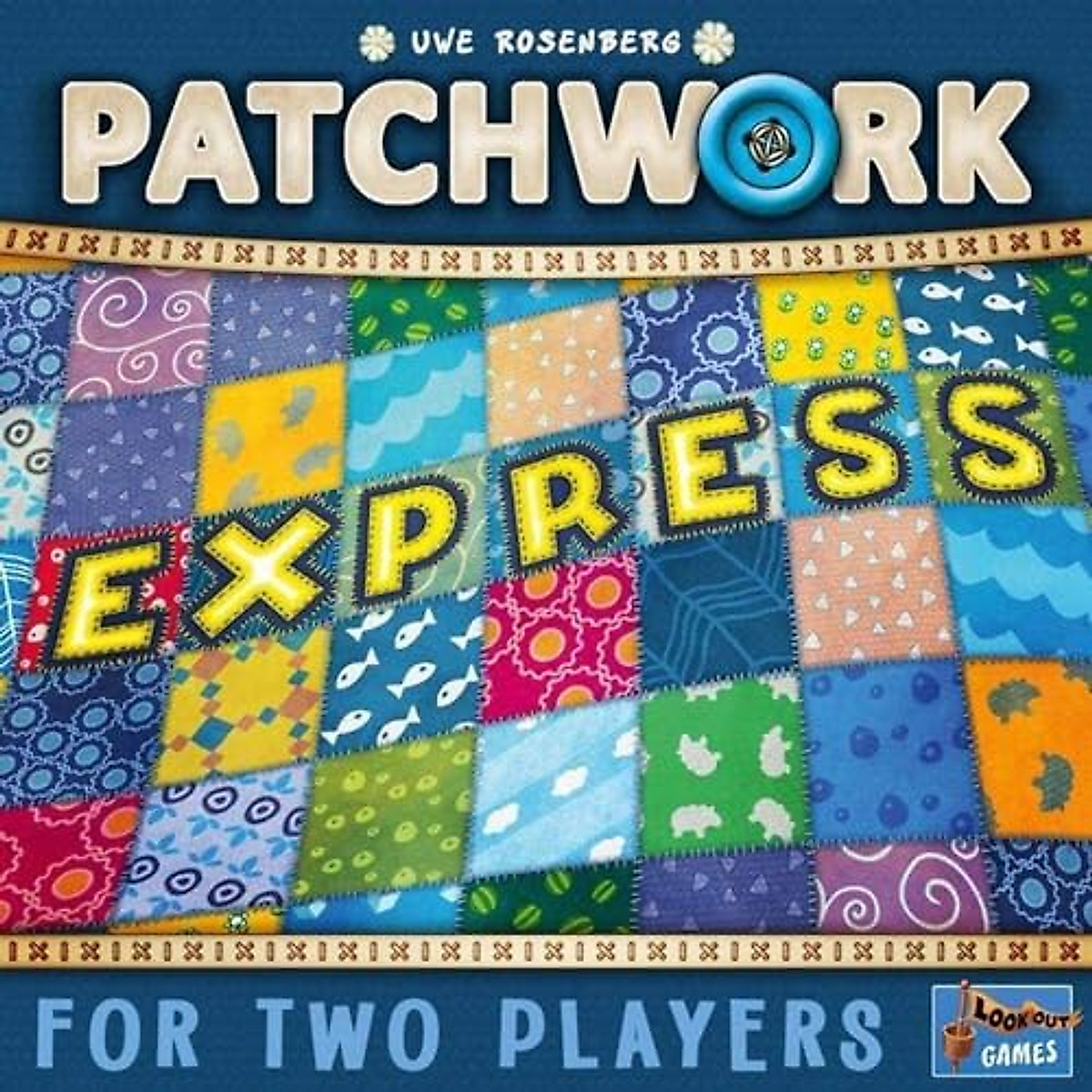 Patchwork Express Board Game - Fast-Paced Two-Player Quilting Strategy Game! Interactive Puzzle Game for Kids & Adults, Ages 6+, 2 Players, 20 Minute Playtime, Made by Lookout Games