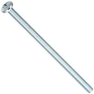 Small Parts Steel Pan Head Machine Screw, Zinc Plated, Meets ASME B18.6.3, #2 Phillips Drive, #10-32 Thread Size, 3-1/2" Length, Fully Threaded, Imported (Pack of 25)