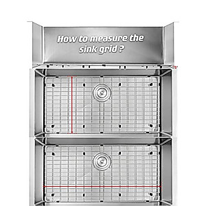 Zeesink Sink Grid and Sink Grate Size 28 3/4" X 15 3/4",Kitchen Sink Protector,Sink Bottom Grid Rear Hole,Sink Grid for Single Bowl Kitchen Sink
