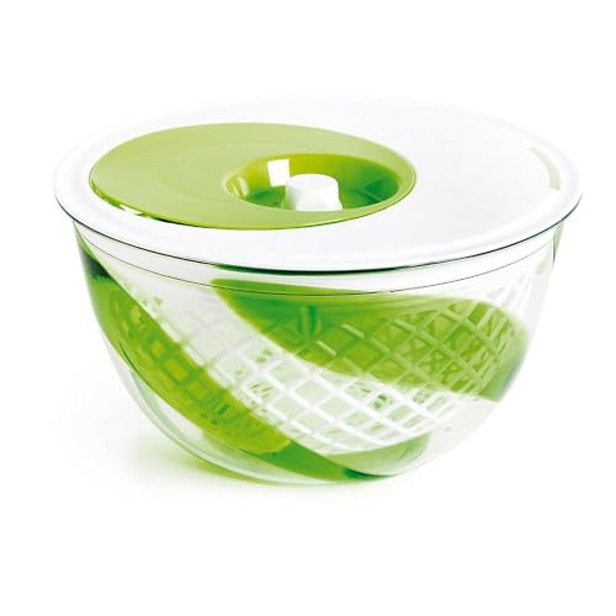 Snips Spin, Drain & Serve Salad Spinner 5 Quart, Green