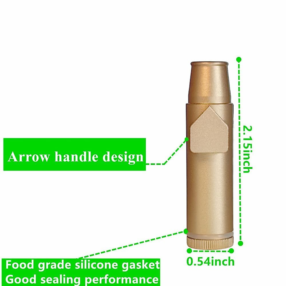 OMO Metal Leak-proof Bottle 2nd Generation Upgrade Version Golden (3 pack)