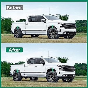 SCITOO 1.5 inch Leveling Lift Block Kits with Extra Long Square Leaf Spring Axle U Bolts 2004-2018 for Ford for F-150 2WD/4WD