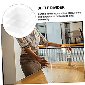 Outanaya 3pcs Acrylic Partition Acrylic Closet Dividers Nail- Shelf Dividers Kitchen Splitters Dividers Nail- Acrylic Dividers Closet Shelf Divider Dividers for Shelves Transparent