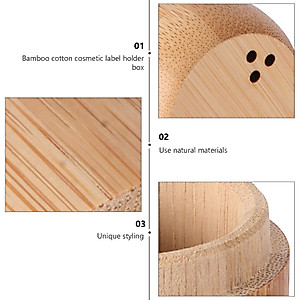 DOITOOL Bamboo Toothpick Dispenser Toothpick Boxes Decorative Toothpick Jar Fruit Picks Cotton Swabs Container for Home Restaurant Hotel Random