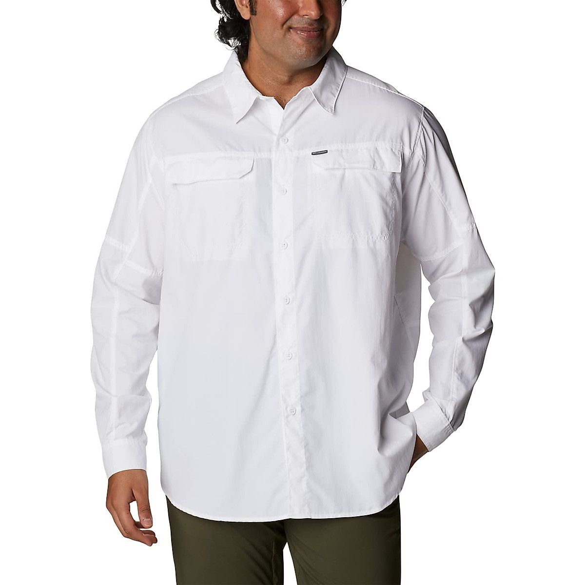 Columbia Men's Silver Ridge 2.0 Long Sleeve Shirt, White, XXL