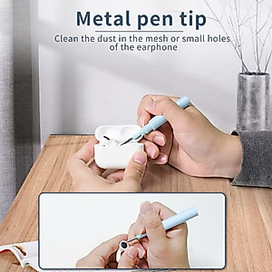 AKIKI Cleaner Kit Compatible with Airpods, Earbuds Cleaning kit for Airpods Pro 1 2 3, Phone Cleaner kit with Brush for Bluetooth Earbuds Cleaner, Wireless Earphones,iPhone,Laptop, Camera (Blue)