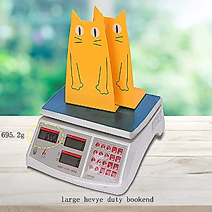 Bookends Cute Cat Metal Book End Non-Skid Bookend Office & Bookshelf Decorative Book Stopper for Holding Books Organizer Bookends for Heavy Books