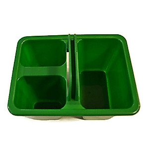 Kids Arts & Crafts Small Plastic Caddies, 3 Compartments, 3-ct Set