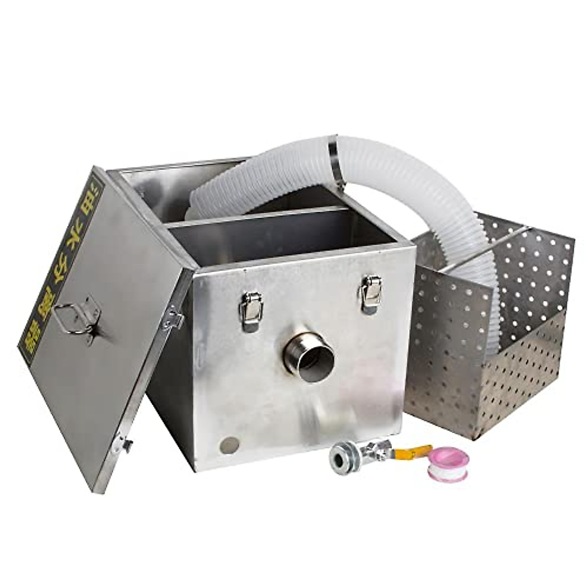 Kitchen Maintenance with Our Stainless Steel Grease Trap Set - Removable Baffles Detachable Design and Easy Cleaning for Restaurant Equipment and Wastewater Management