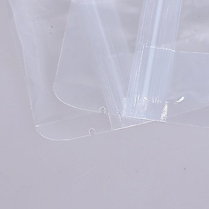 100PCS Clear Transparent Stand-Up Side Gusset Zip Top Seal Bags 14x24+6cm (5.5x9.4+2.3")
