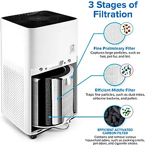 LEVOIT LV-H135 Air Purifier Replacement Filter, High-Efficiency Activated Carbon Filters Set, LV-H135-RF, 1 Pack, White