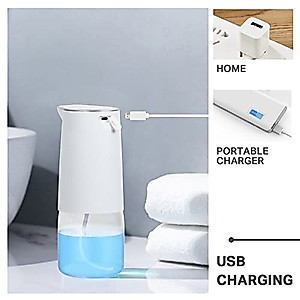 Automatic Soap Dispenser 16.9 oz/500 ml Touchless Hand Free Soap Dispenser with 2 Adjustable Level and Infrared Motion Sensor for Bathroom Kitchen, Home Office, Hotel and Outdoor