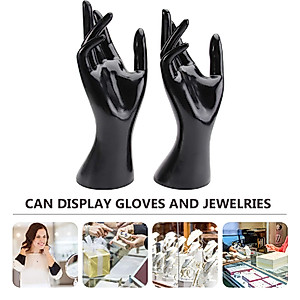 Cabilock 2pcs Necklace Rings Ring Tray Mannequin Hand Form Bracelet Ring Stand Cone Ring Holder Creative Display Stand Jewelry Display Rack Jewelry Organizer Model Bracket Props Desktop