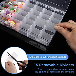 Anjetan 36 Grids Clear Plastic Organizer Box
