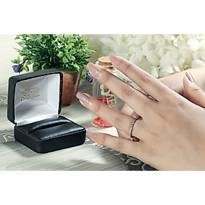 Dazzlingrock Collection 0.09 Carat (ctw) Round Black & White Alternate Diamond Dainty Stackable Wedding Band for Women in 10K White Gold, Size 7