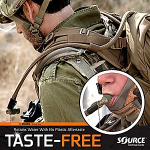Source Tactical Kangaroo 1L Collapsible Widepac Hydration Bladder with Pouch - Leakproof Widepac Closure - Zero Taste and Virtually Self-Cleaning - 34oz