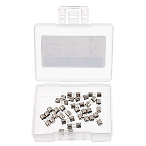 BOJACK Mini Fuse 3.6x10mm 2.5A 2.5amp 125V 0.14x0.39 Inch F2.5AL125V Fast-Blow Glass Fuses (Pack of 20)