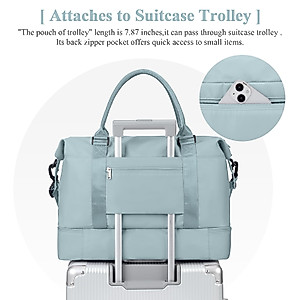 Travel Duffel Bag with Shoes Compartment, Weekender Overnight Bag for Women,Carry on Personal Item Bag,Gym Bag