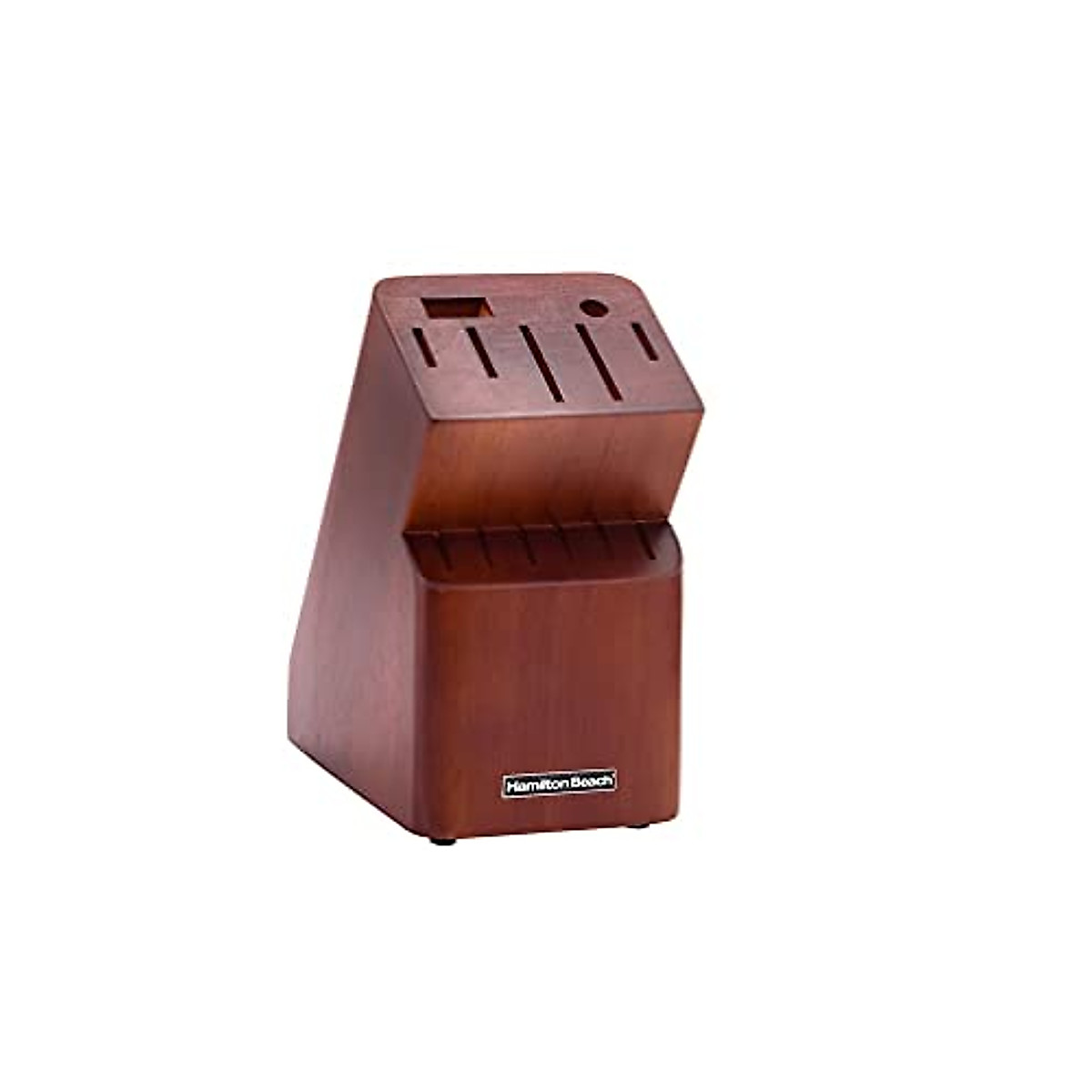 Hamilton Beach 14-Piece Kitchen Knife Cutlery Set, Aqua Blue Handles, Sharp Stainless Steel, Wood Block with Chef's, Santoku, Bread, Steak, Paring, Utility Knives, and Scissors