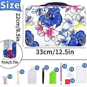 VAIIEYO Diamond Painting Storage Containers, 60 Slots EVA Shockproof Beads Storage Diamond Painting Accessories,Durable High Capacity - Diamond Embroidery Art Craft Jewelry Beads Rhinestones Organizer