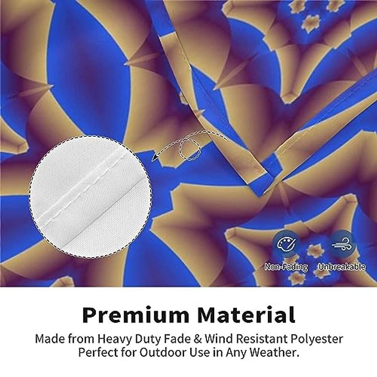 Tile Cube Reversible Flag 2x3ft | Outdoor/Indoor Decoration | Metal Grommet | Quick Dry | Great For Lawn, Balcony, Party