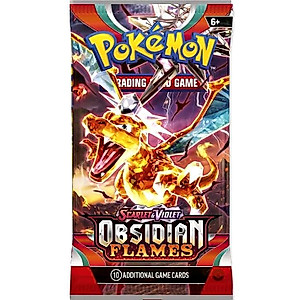 Pokemon - Obsidian Flames Single Sealed Booster Pack - 10 Cards - Pack Artwork May Vary