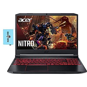 Acer Nitro 5 15.6" 144Hz FHD Gaming Laptop (Intel i5-10300H 4-Core, 8GB RAM, 256GB SSD, GeForce GTX 1650 4GB, Red Backlit KYB, WiFi 6, BT 5.2, RJ-45, Win 11 Home) with Dockztorm Hub