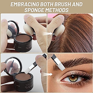 VOLLUCK Root Touch Up Hair Powder Root Cover Up Hairline Shadow Powder Stick, Root Touch Up for Thinning Hair for Women and Men, Bald Spots, Eyebrows, Beard Line, Auburn