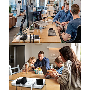 Power Strip, SUPERDANNY Surge Protector with 22 AC Outlets and 6 USB Charging Ports+ 【6.5Ft & 22 Outlets & 6 USB Ports】 1050J Surge Protector Power Strip SUPERDANNY Flat Plug Extension Cord