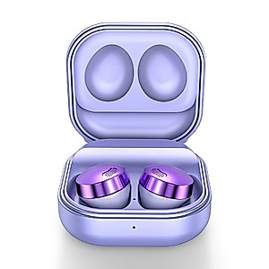 Bluetooth Headphones for Samsung Galaxy S22 Ultra Z Flip 3 Fold S22 S21 FE A13 True Wireless Earbuds Noise Canceling Deep Bass Stereo Sound Headset in-Ear with Mic for iPhone 13 14 Pro Max Violet