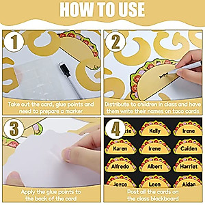 Taco' Bout a Great Class Cutout with 48 Pcs Taco Cutouts, Mexican Fiesta Cutouts Mexican Party Cutouts Cinco De Mayo Fiesta Party Decorations for Mexican Themed Party Decorations School Decor Supplies