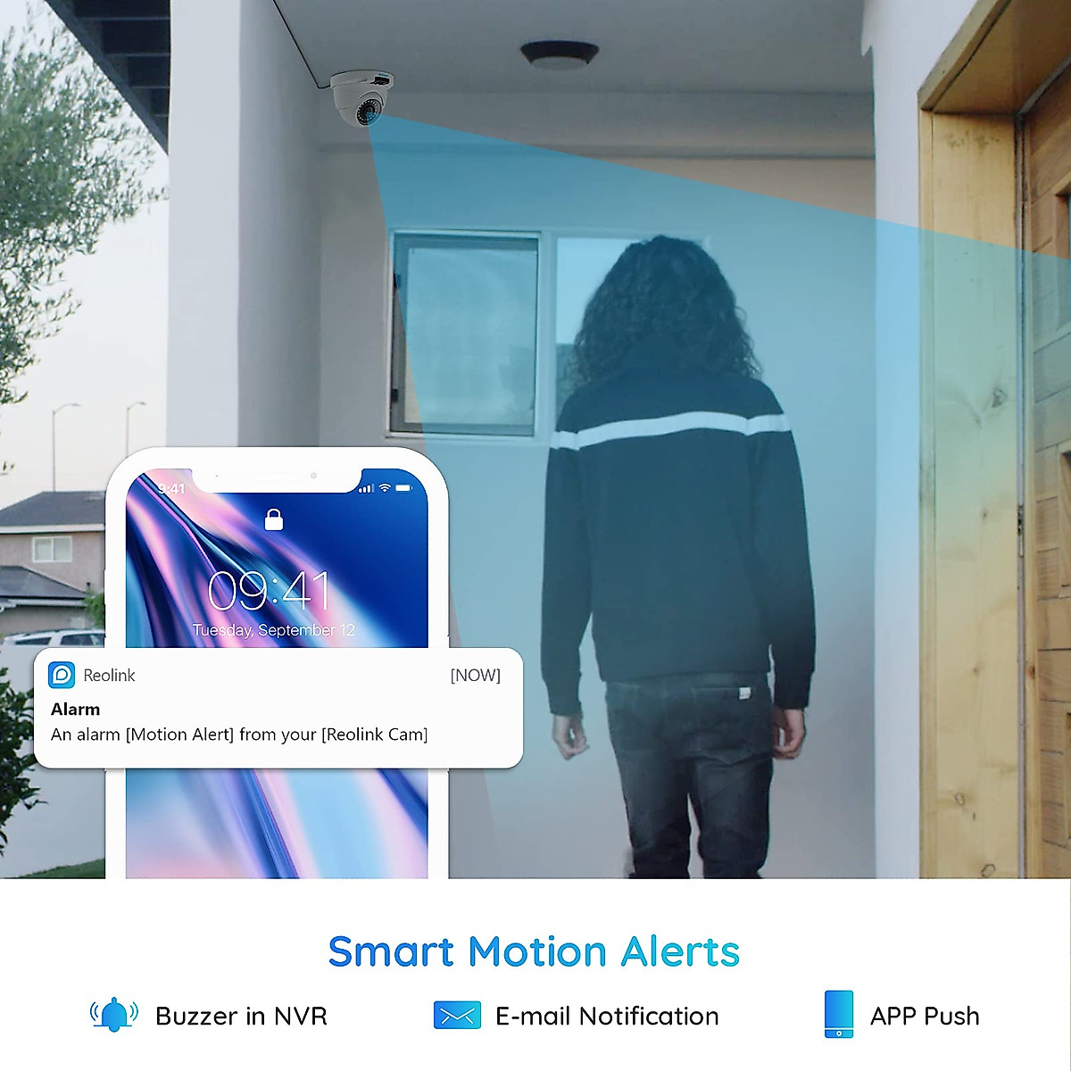 REOLINK 4MP PoE IP Camera, Add-on Outdoor Video Surveillance Cam to Home Security System, ONLY Work POE Camera System and NVR, Third Party Incompatible, D400